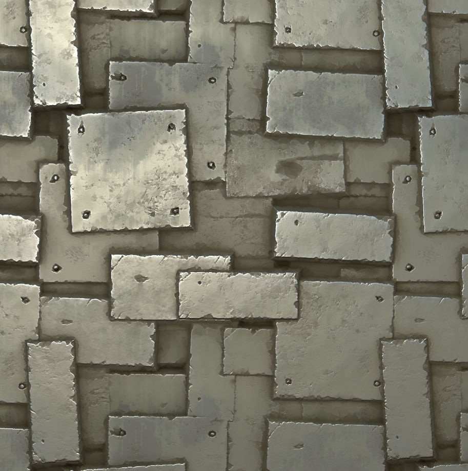 Texture Stylized metal plates VR / AR / low-poly | CGTrader