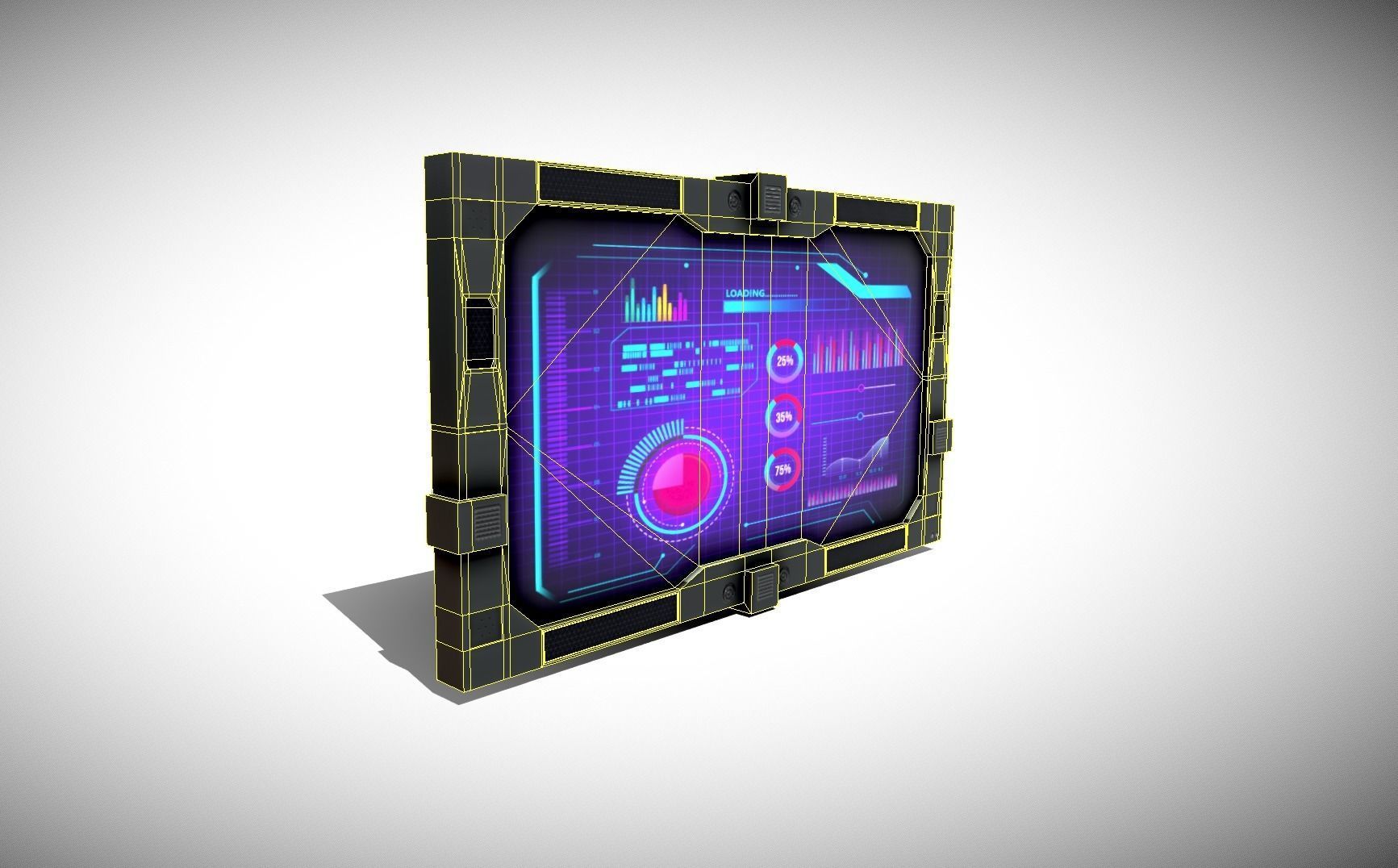 3D model Sci-fi Display VR / AR / low-poly | CGTrader