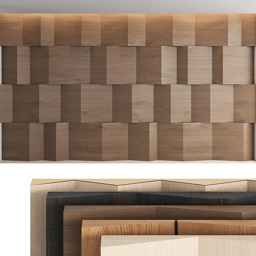 Decorative wall panels set 26 3D model | CGTrader