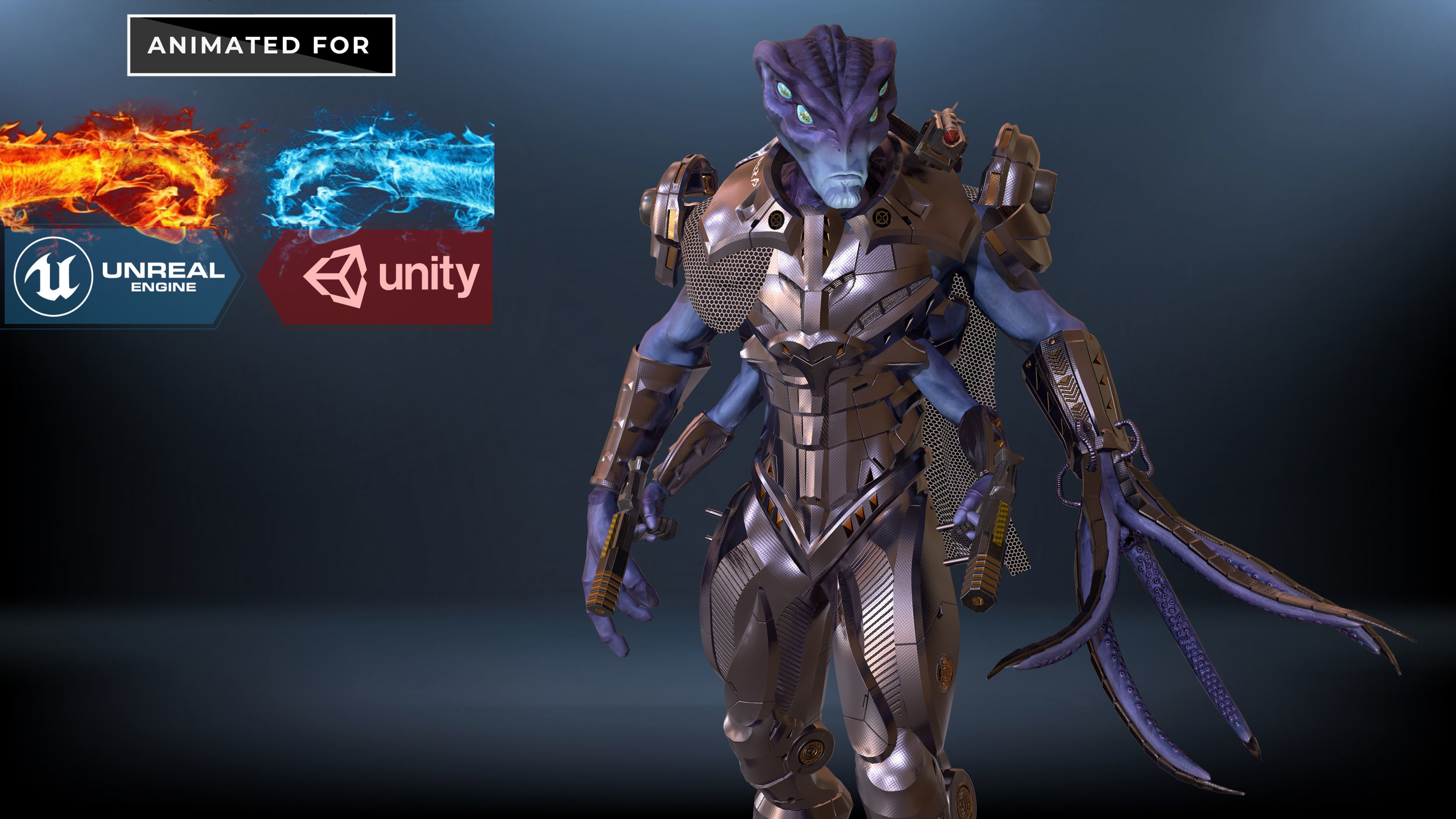 3D model Alien Creature VR / AR / low-poly | CGTrader