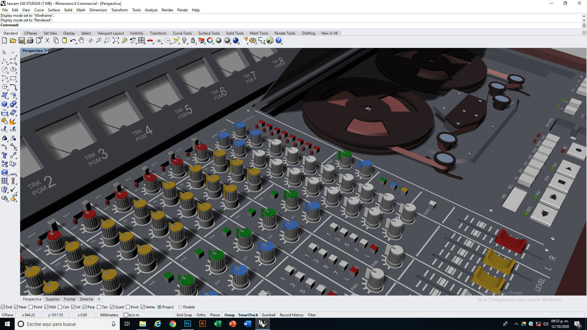 Tascam 338 Recorder 3D model | CGTrader