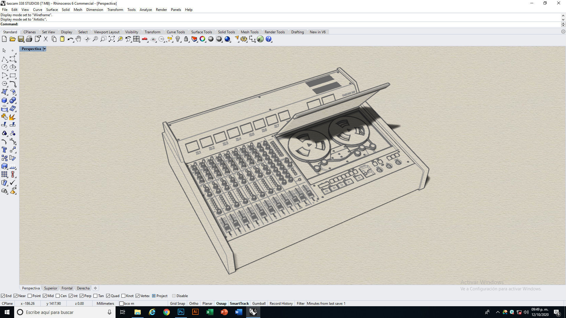 Tascam 338 Recorder 3D model | CGTrader