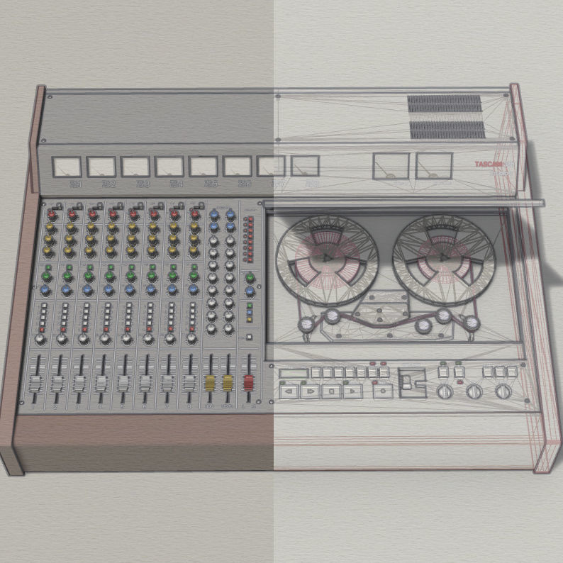 Tascam 338 Recorder 3D model | CGTrader