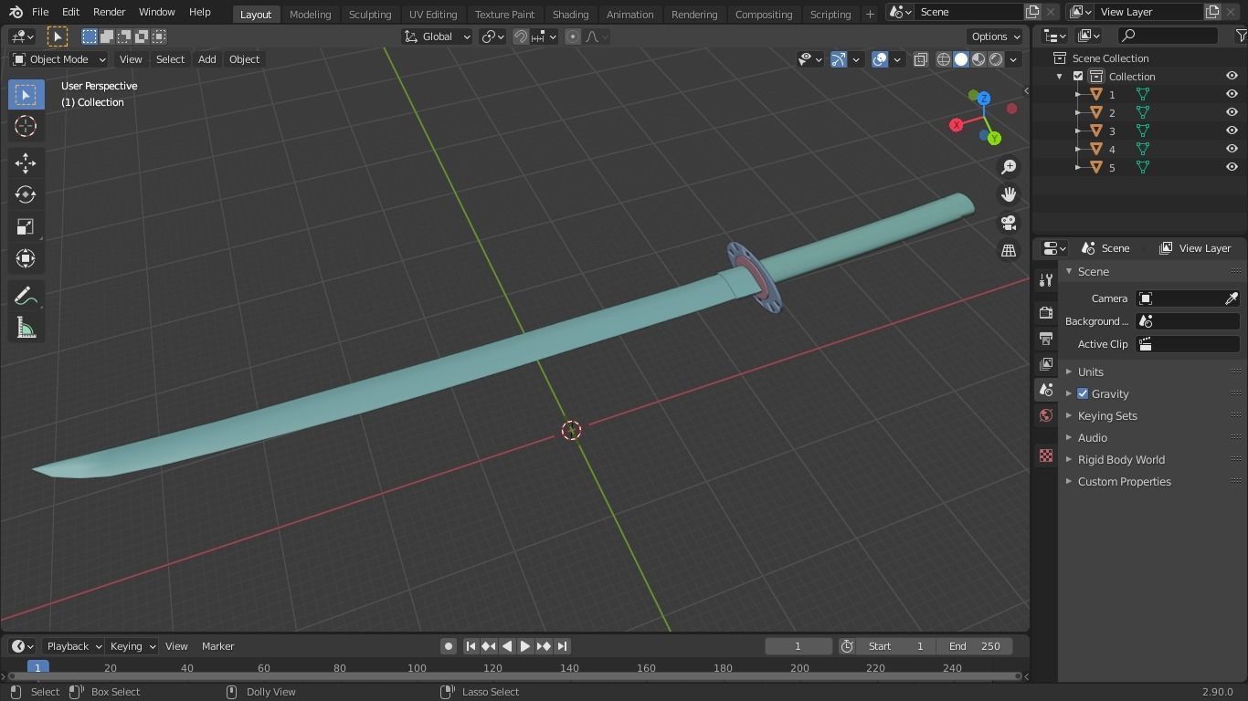 3D model Katana VR / AR / low-poly | CGTrader