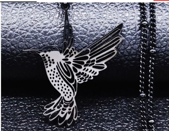 Colibri gold hummingbird hanging from chain 3D model 3D printable ...