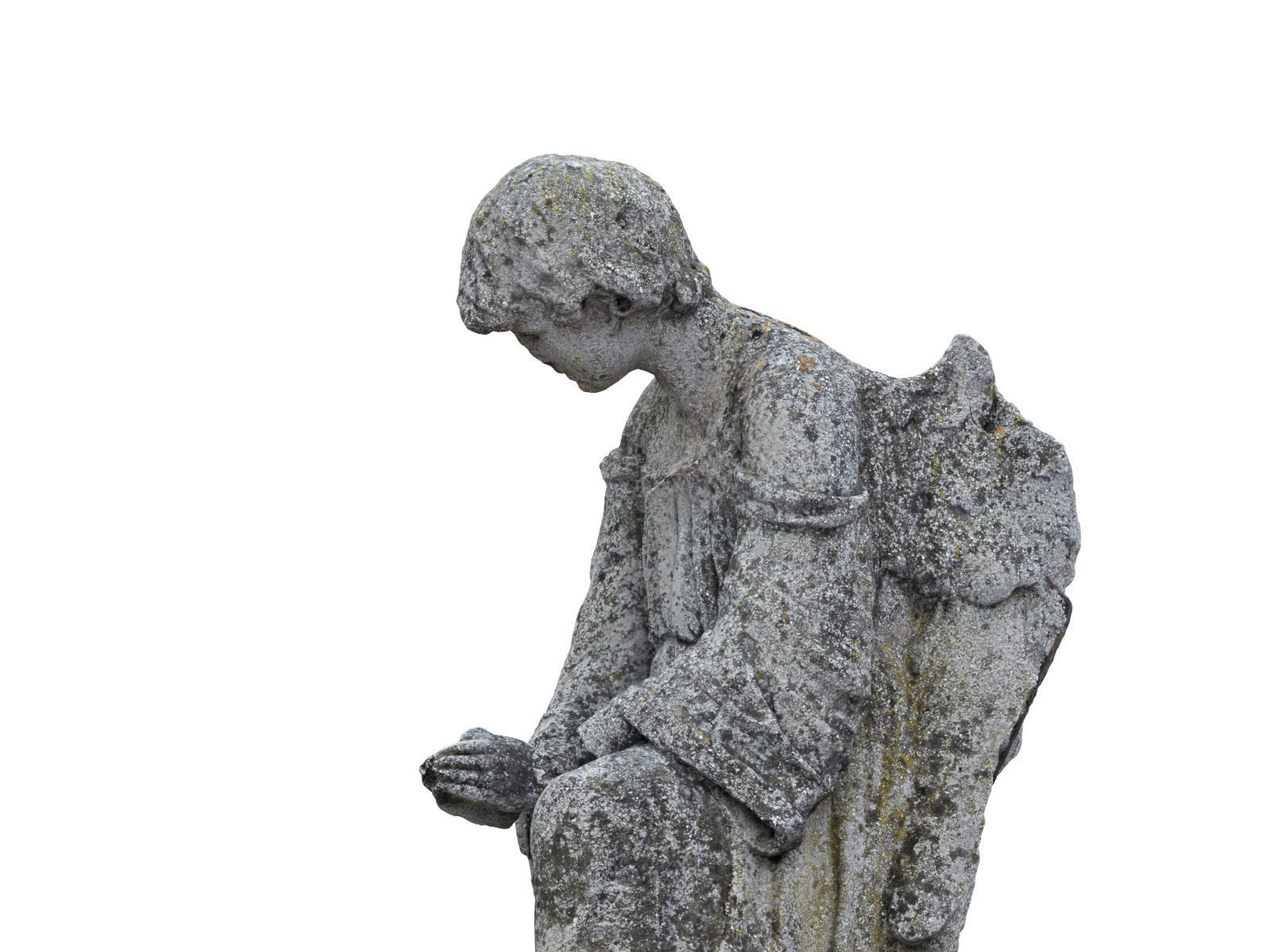 3D model Destroyed Angel Funeral Sculpture Monument VR / AR / low-poly ...