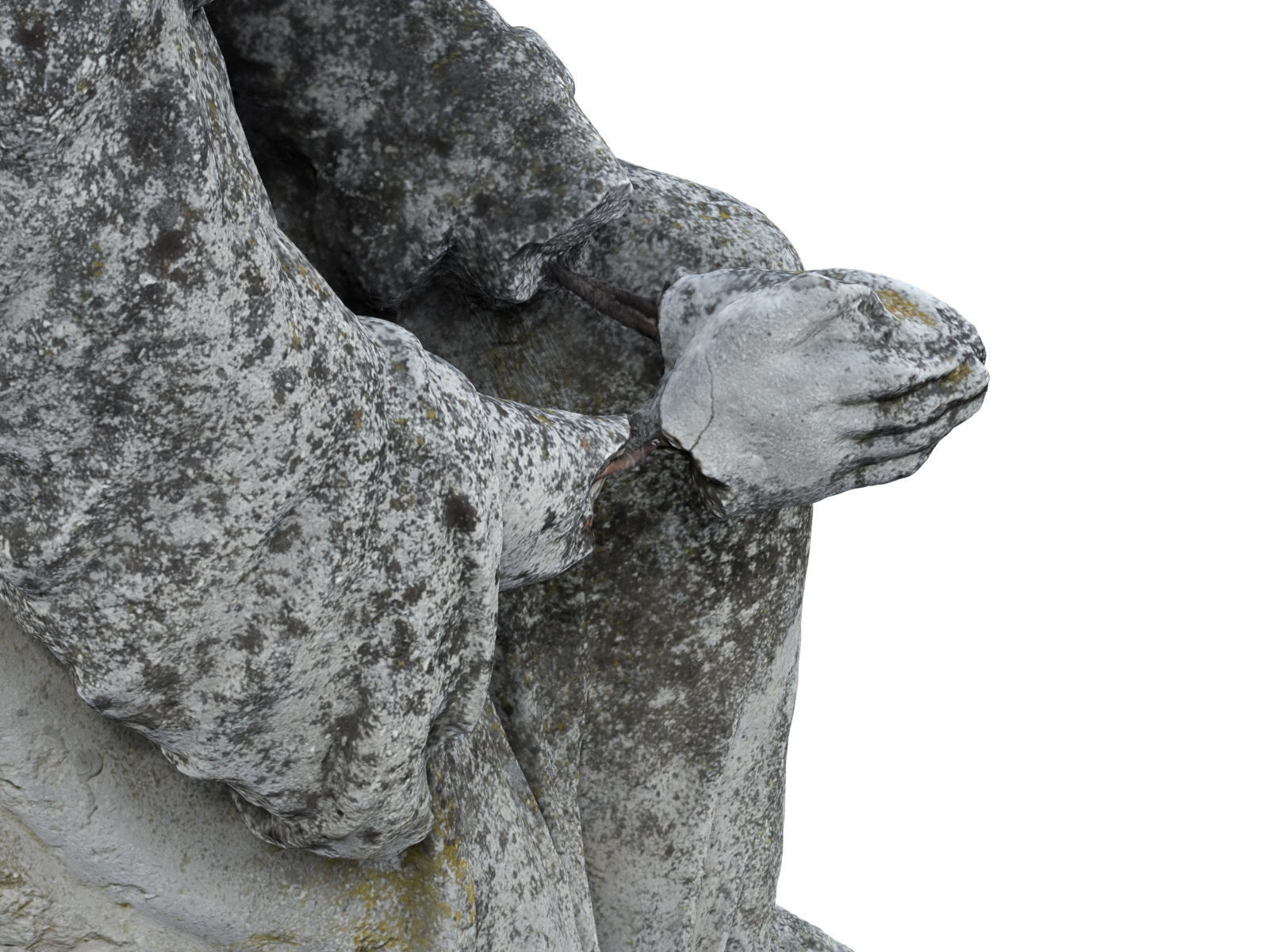 3D model Destroyed Angel Funeral Sculpture Monument VR / AR / low-poly ...