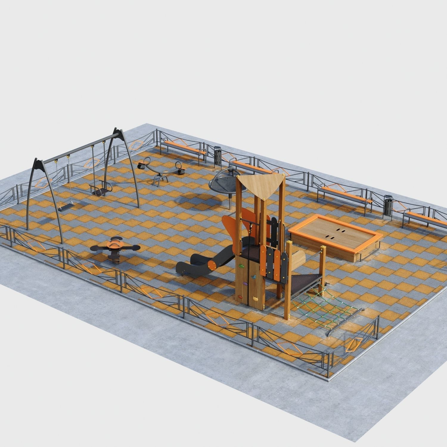 Children playground 3D model | CGTrader