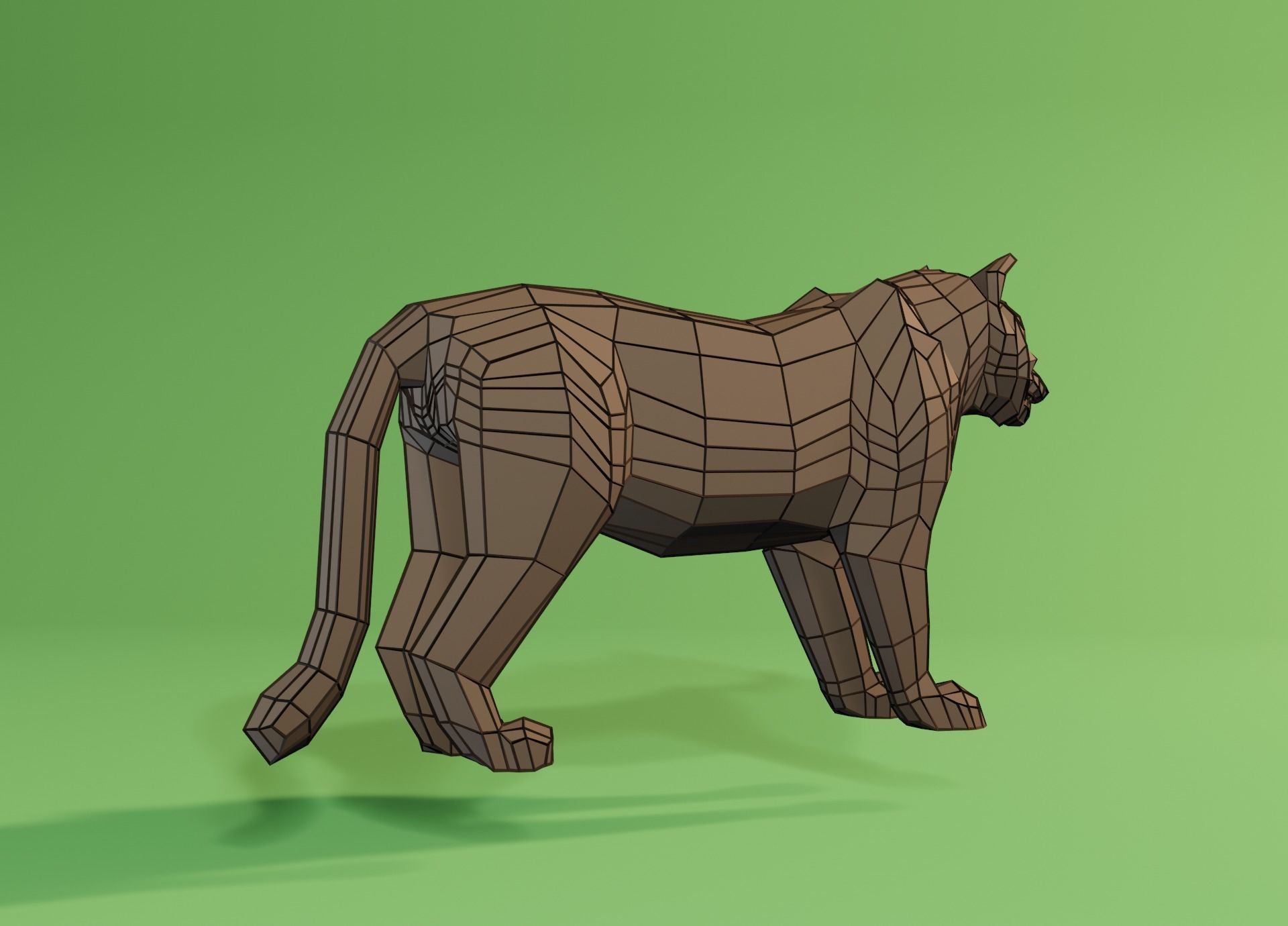 3D model Low Poly Tiger VR / AR / low-poly rigged animated | CGTrader