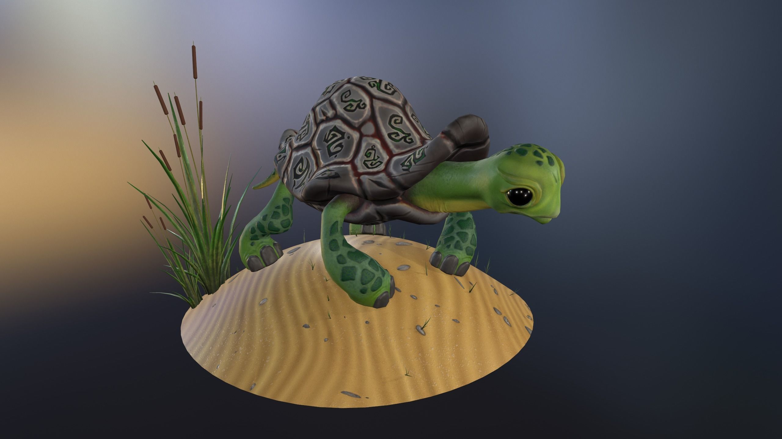 3D model Rune turtle VR / AR / low-poly | CGTrader