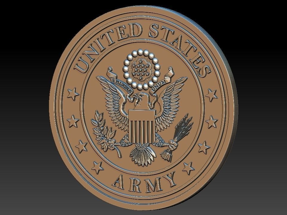 United States Army American Eagle 3D STL Model for CNC Router 3D model ...