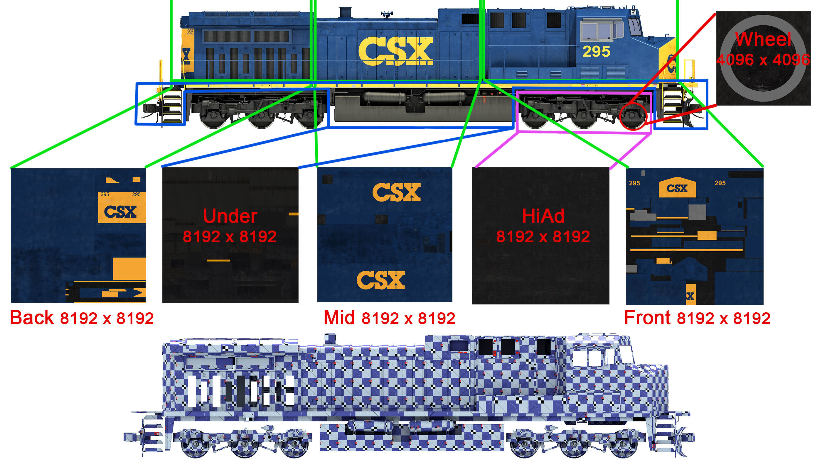 CSX Diesel Electric Locomotive 3D model | CGTrader