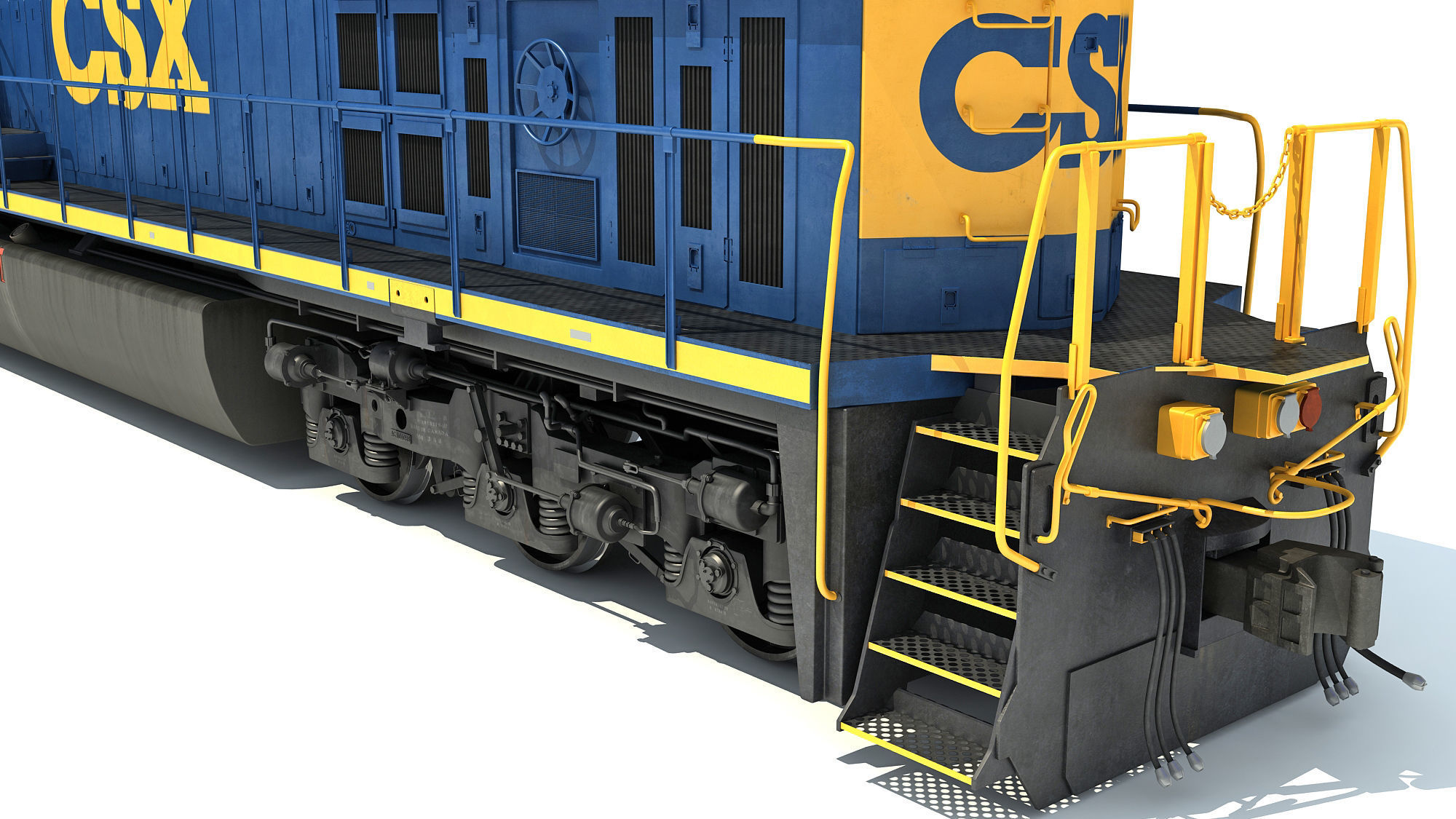 CSX Diesel Electric Locomotive 3D model | CGTrader