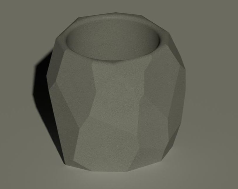 Geometric flower pot 3D model 3D printable | CGTrader