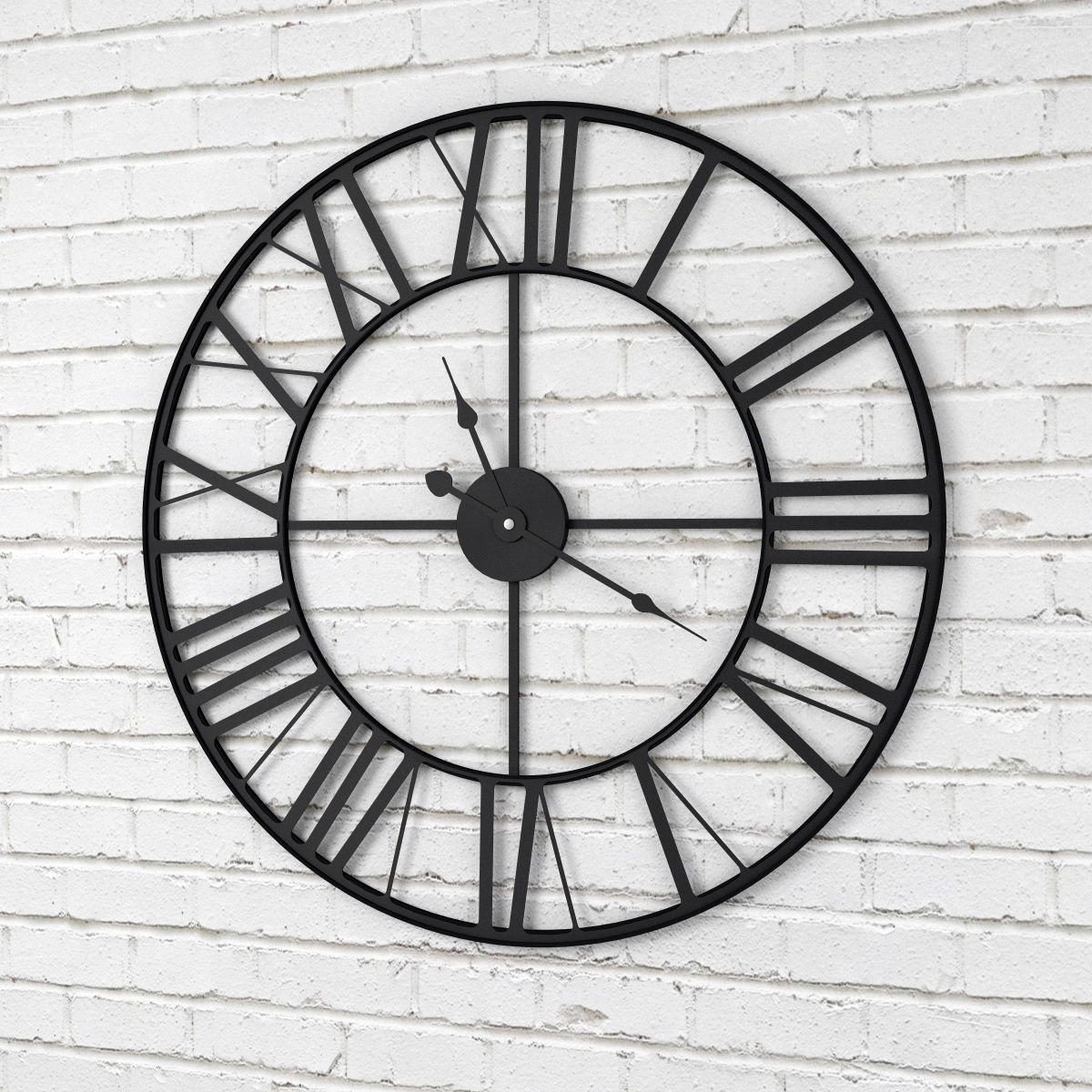 3D model Wall Clock Cast Iron - Roman Numbers VR / AR / low-poly | CGTrader