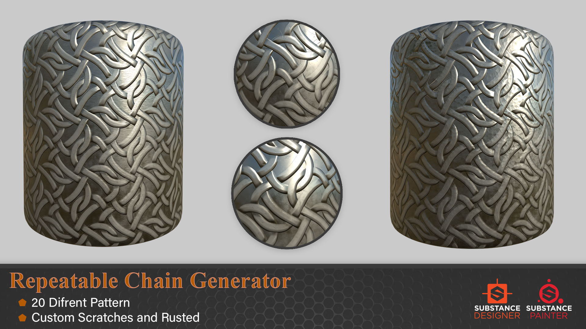 Repeatable Chain Generator 3D model | CGTrader