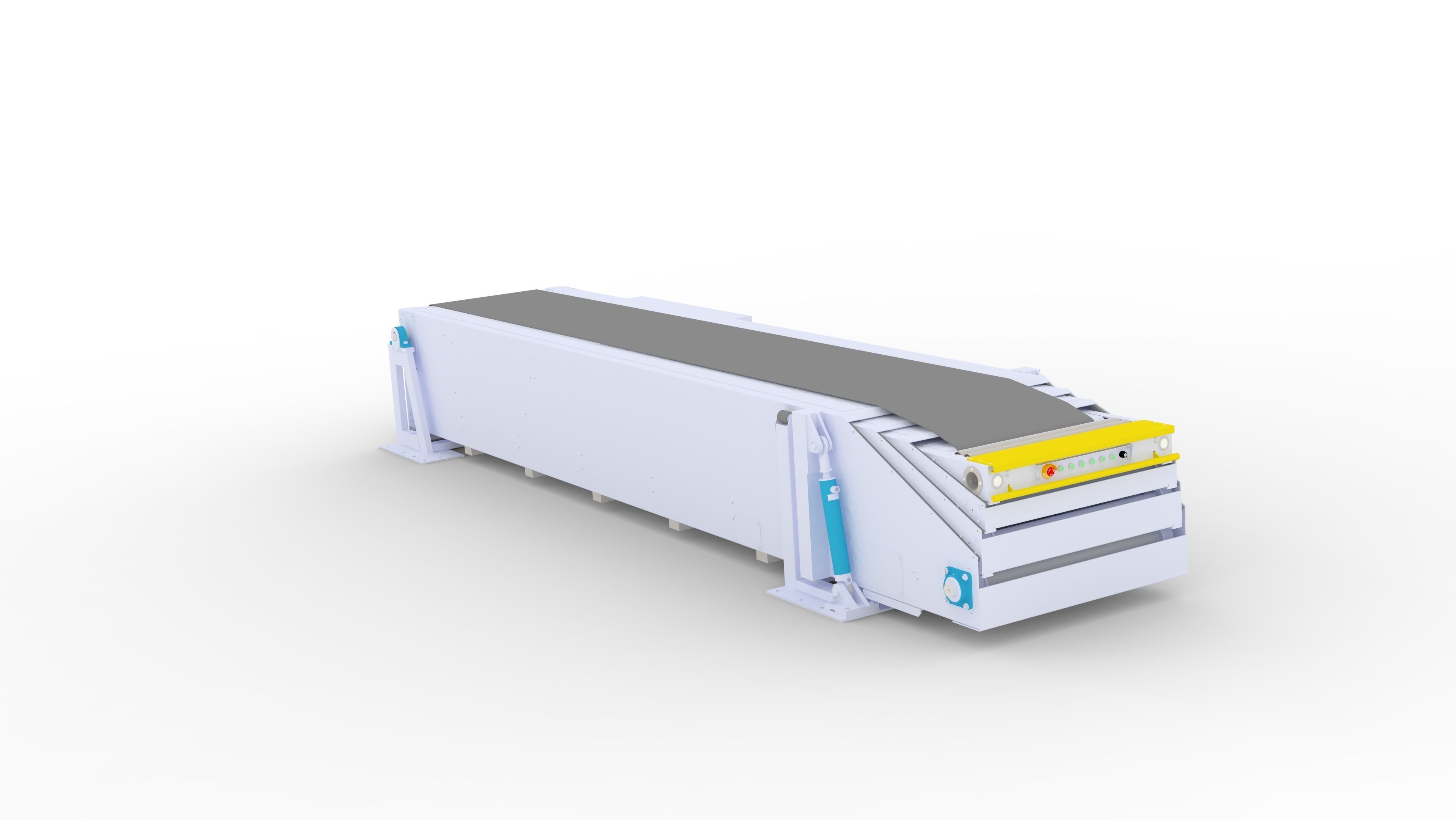 3D design of four-section telescopic belt loading conveyor 3D model ...
