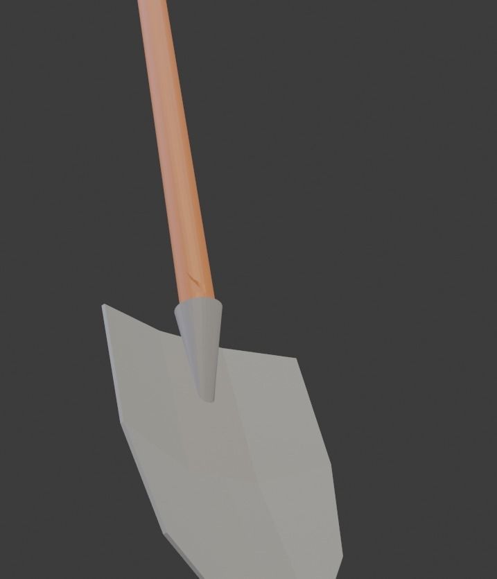 shovel low poly 3D model 3D model | CGTrader