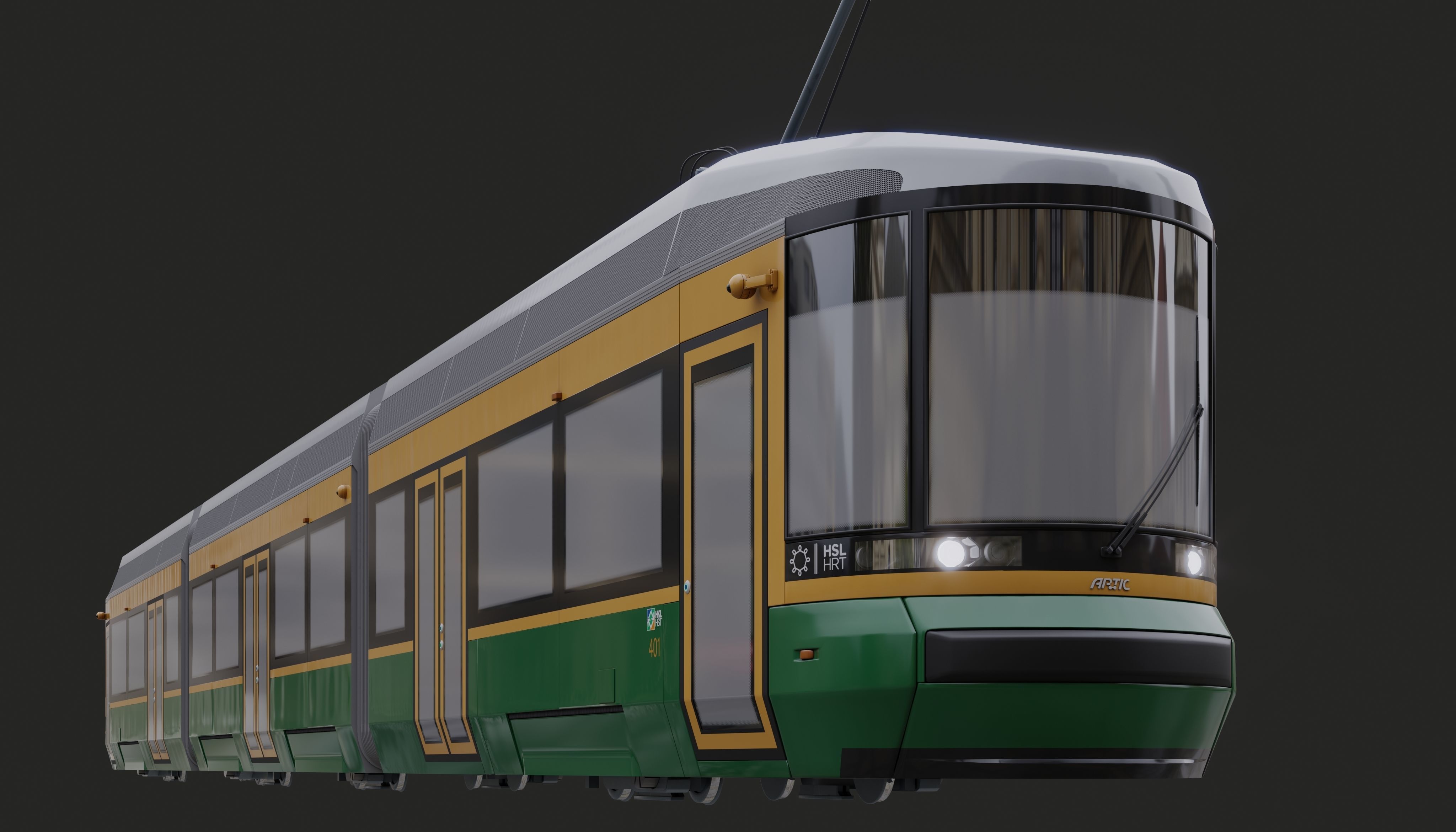 3D model Skoda Low-Floor Tram VR / AR / low-poly | CGTrader