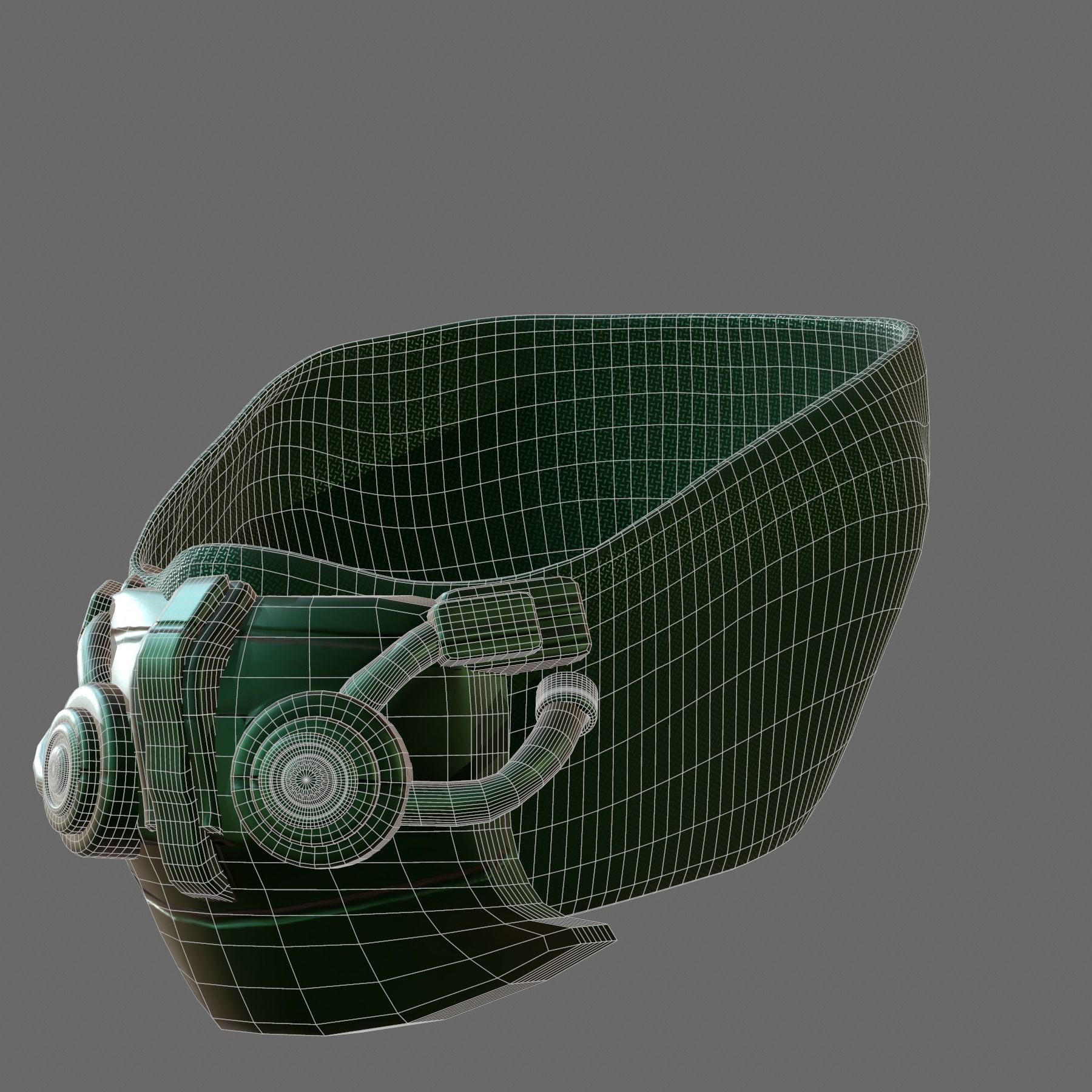 3D model Gas mask helmet 3d model scifi Low-poly VR / AR / low-poly ...