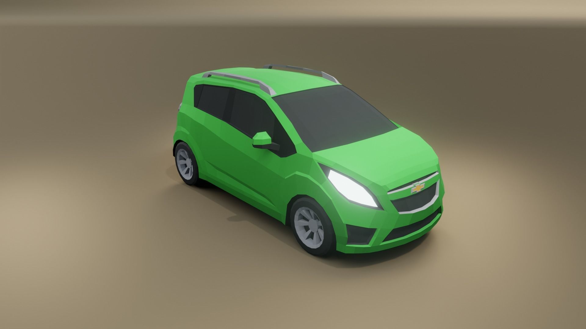 3D model Chevrolet Spark low poly 3D model VR / AR / low-poly | CGTrader