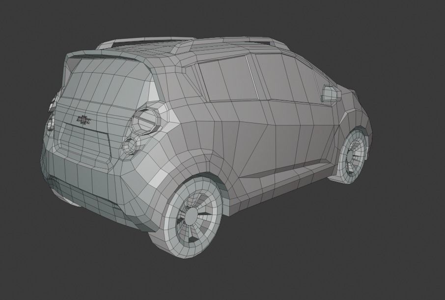 3D model Chevrolet Spark low poly 3D model VR / AR / low-poly | CGTrader