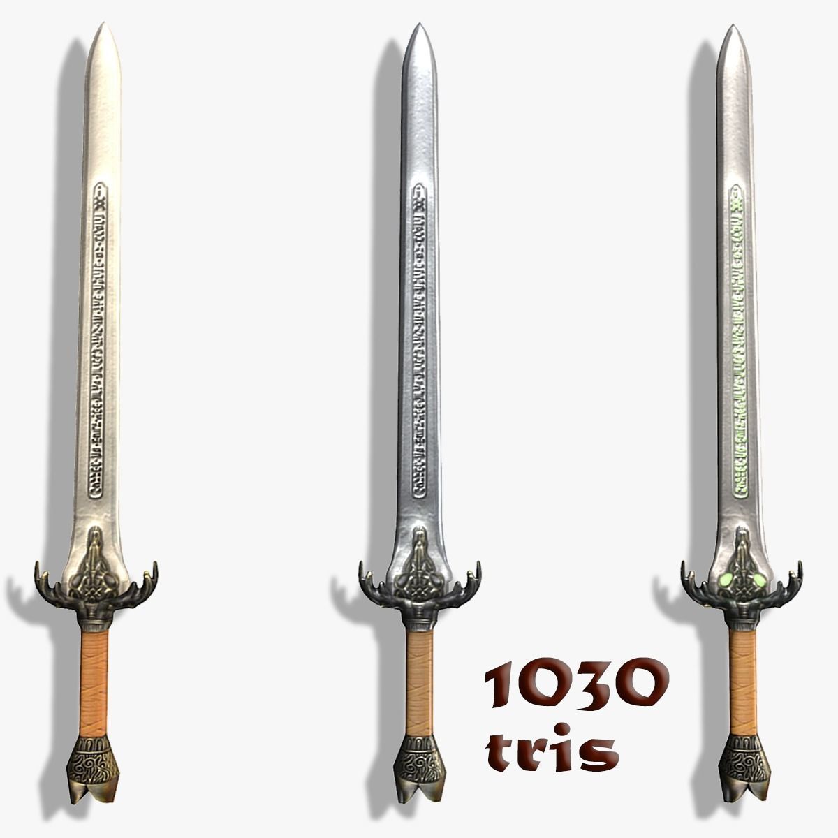 Baphomet-Sword three swords free VR / AR / low-poly 3D model | CGTrader