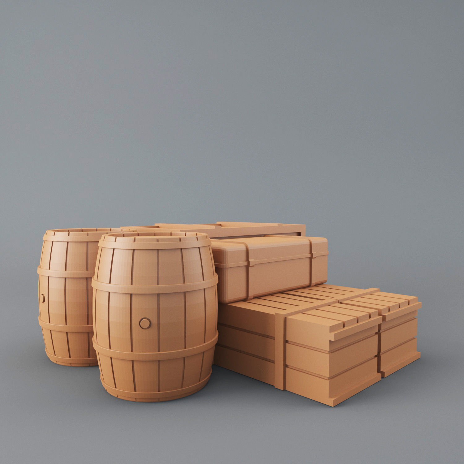 Barrel Box 3D model 3D printable | CGTrader