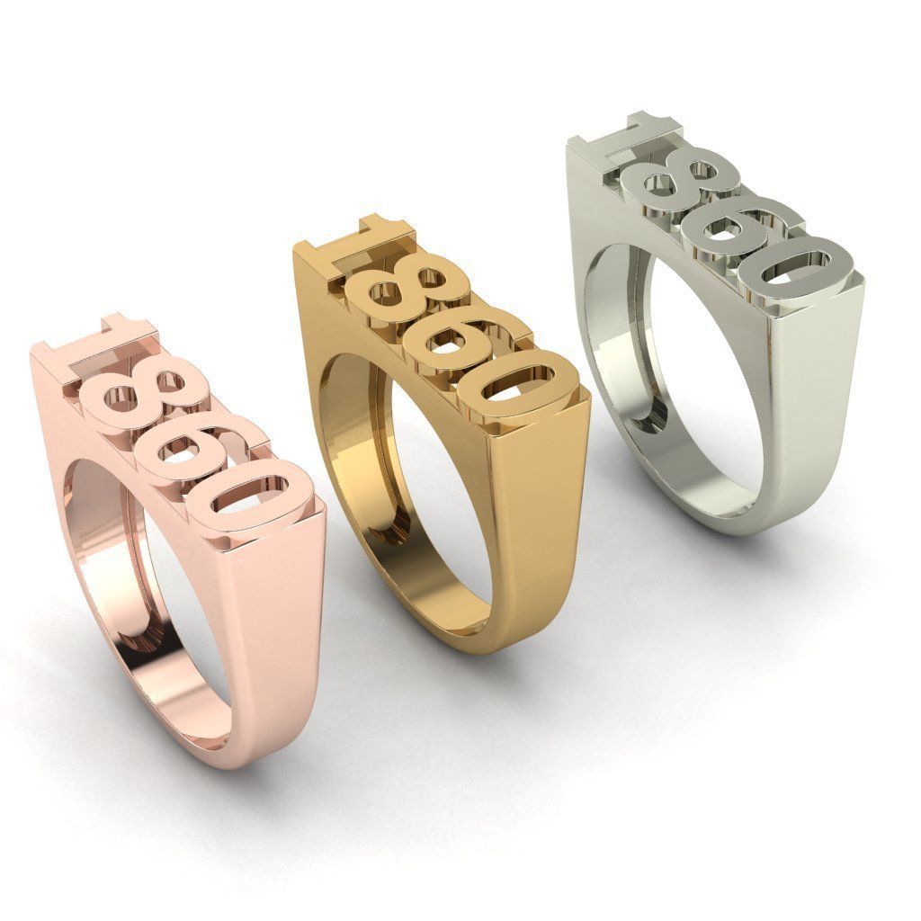 year ring 1860 3D model 3D printable | CGTrader