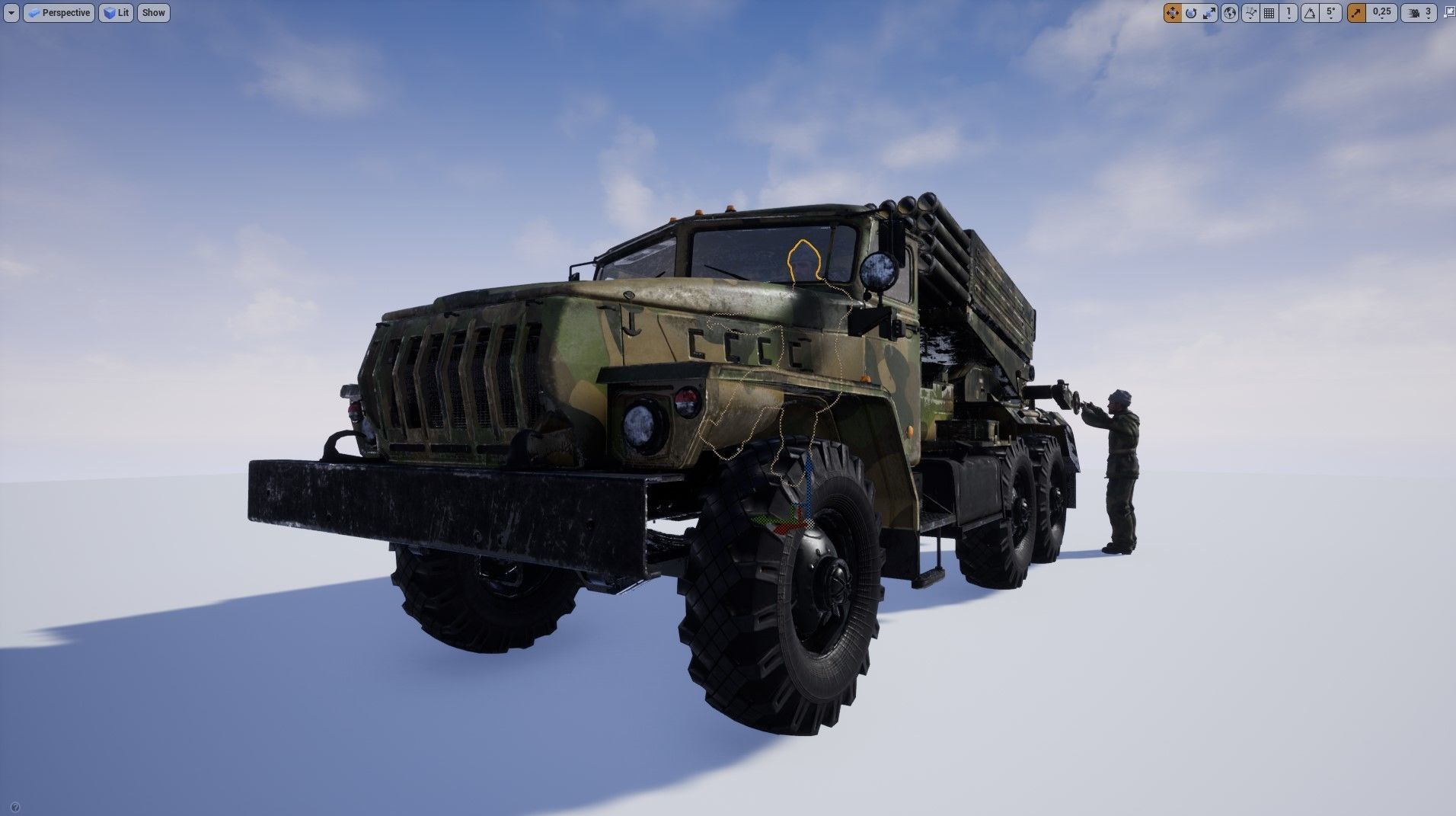 3D model BM 21 Grad Rocket and Soldier VR / AR / low-poly | CGTrader