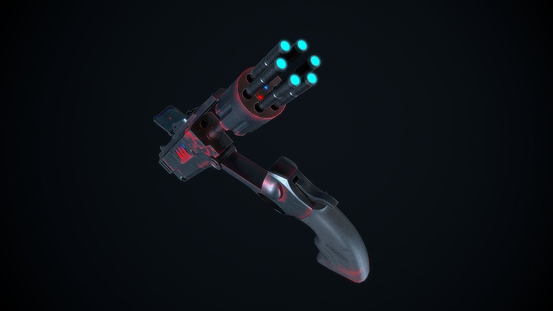 Sci-fi heavy revolver free VR / AR / low-poly 3D model | CGTrader