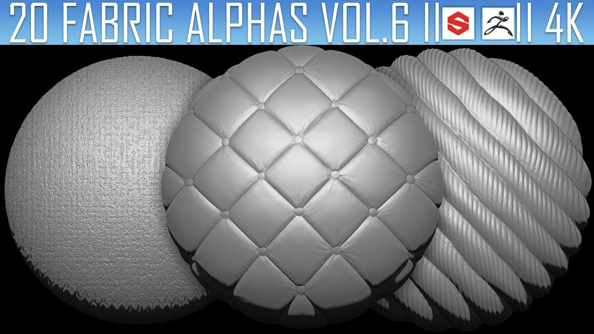 Fabric alphas for ZBrush vol 6 3D model | CGTrader