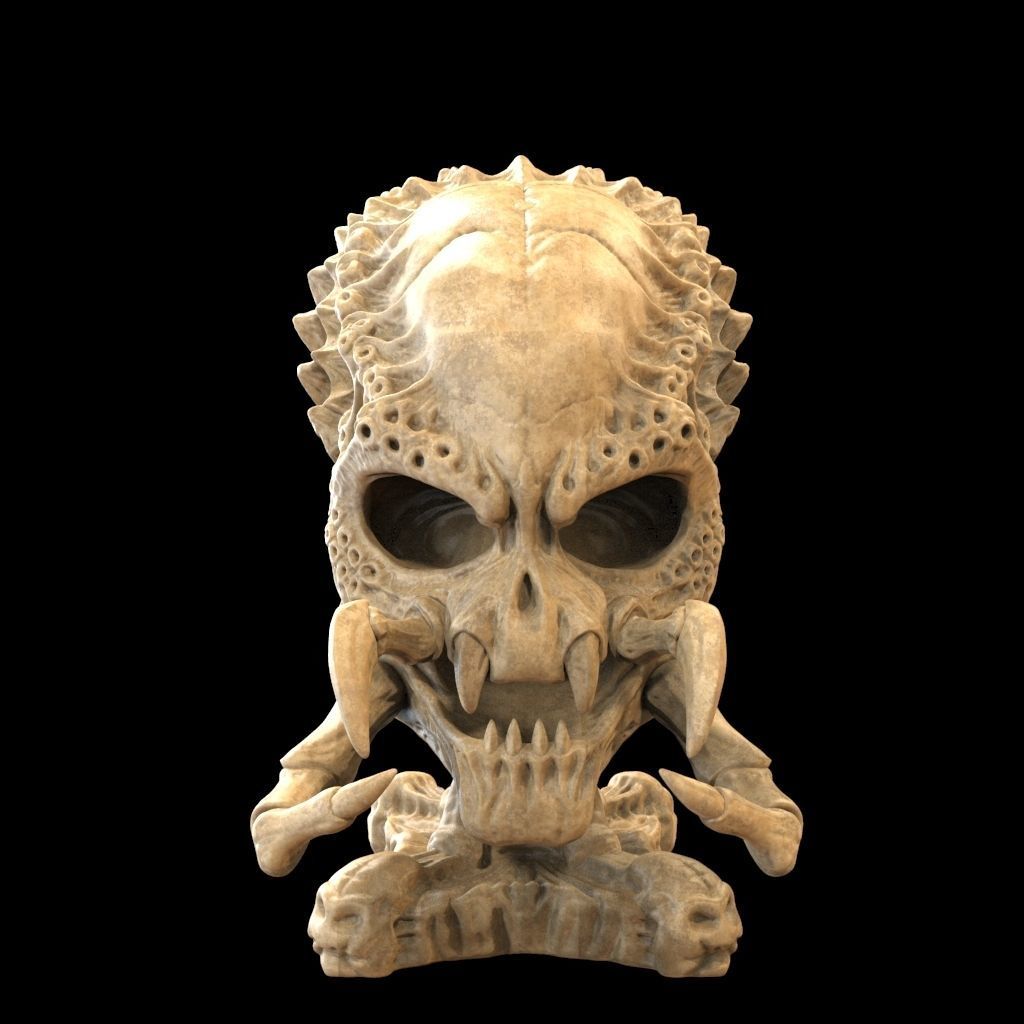 Predator Skull 3D model 3D printable | CGTrader