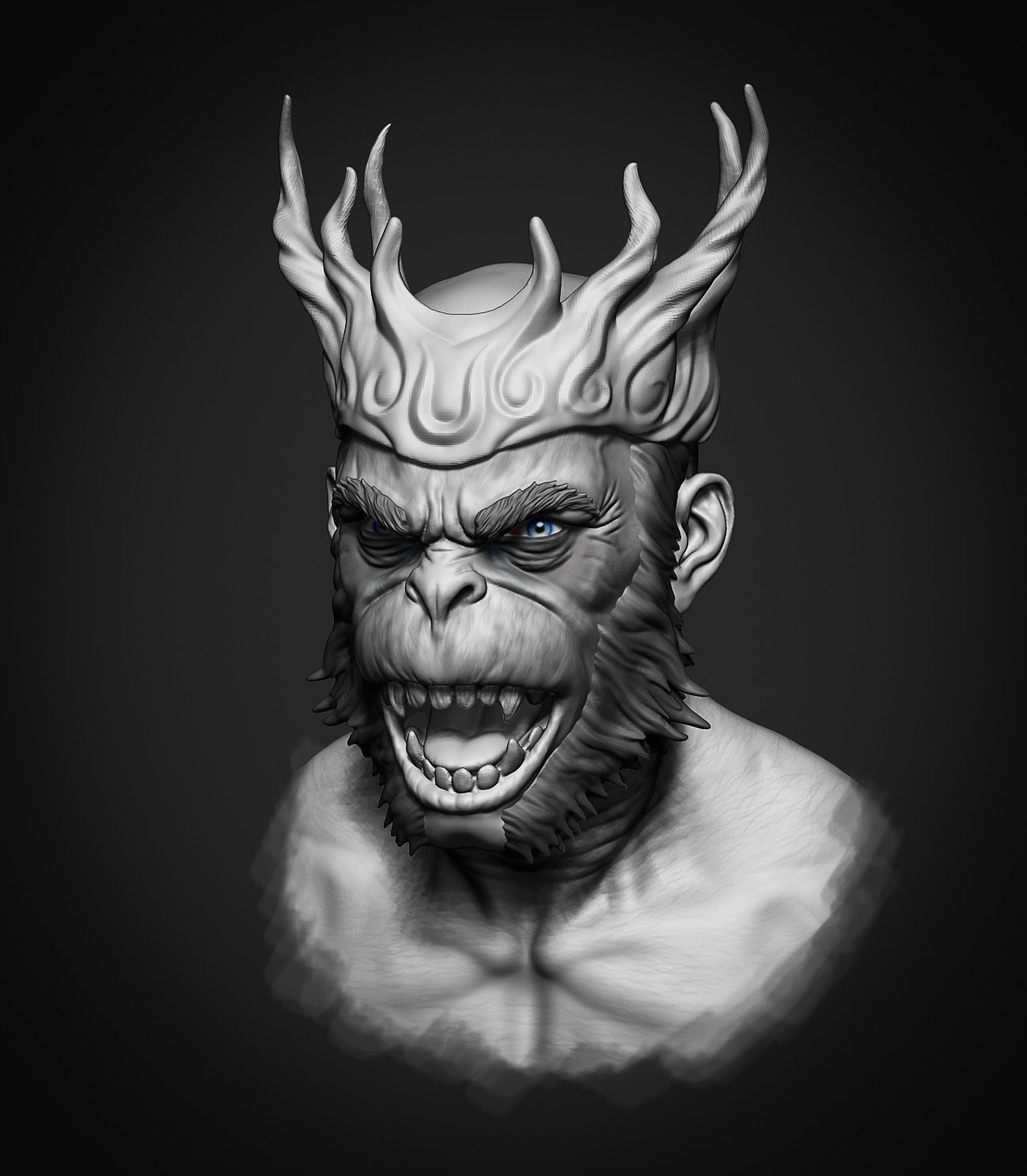 Monkey King 3D model 3D printable | CGTrader