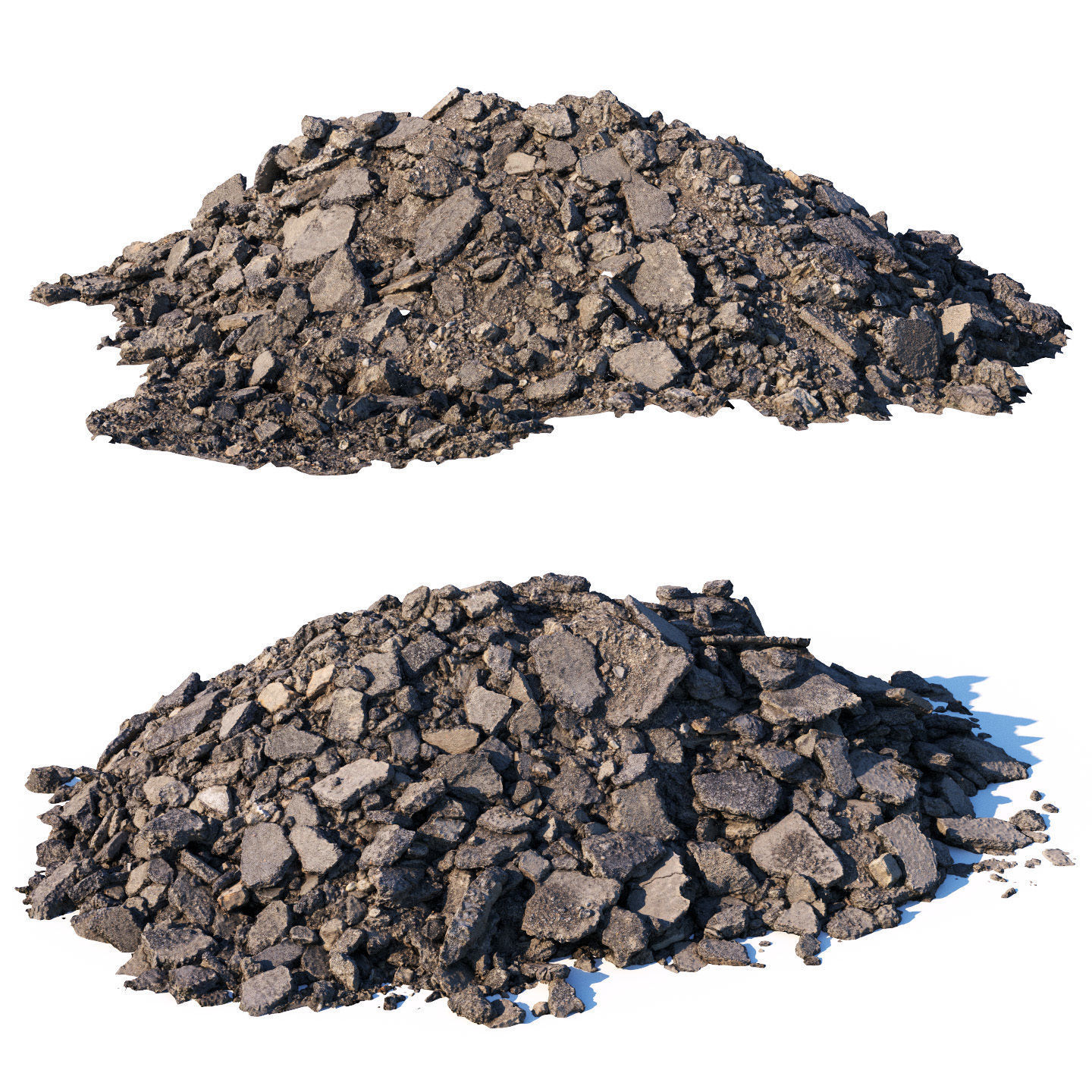 Pile of broken asphalt 3D model | CGTrader