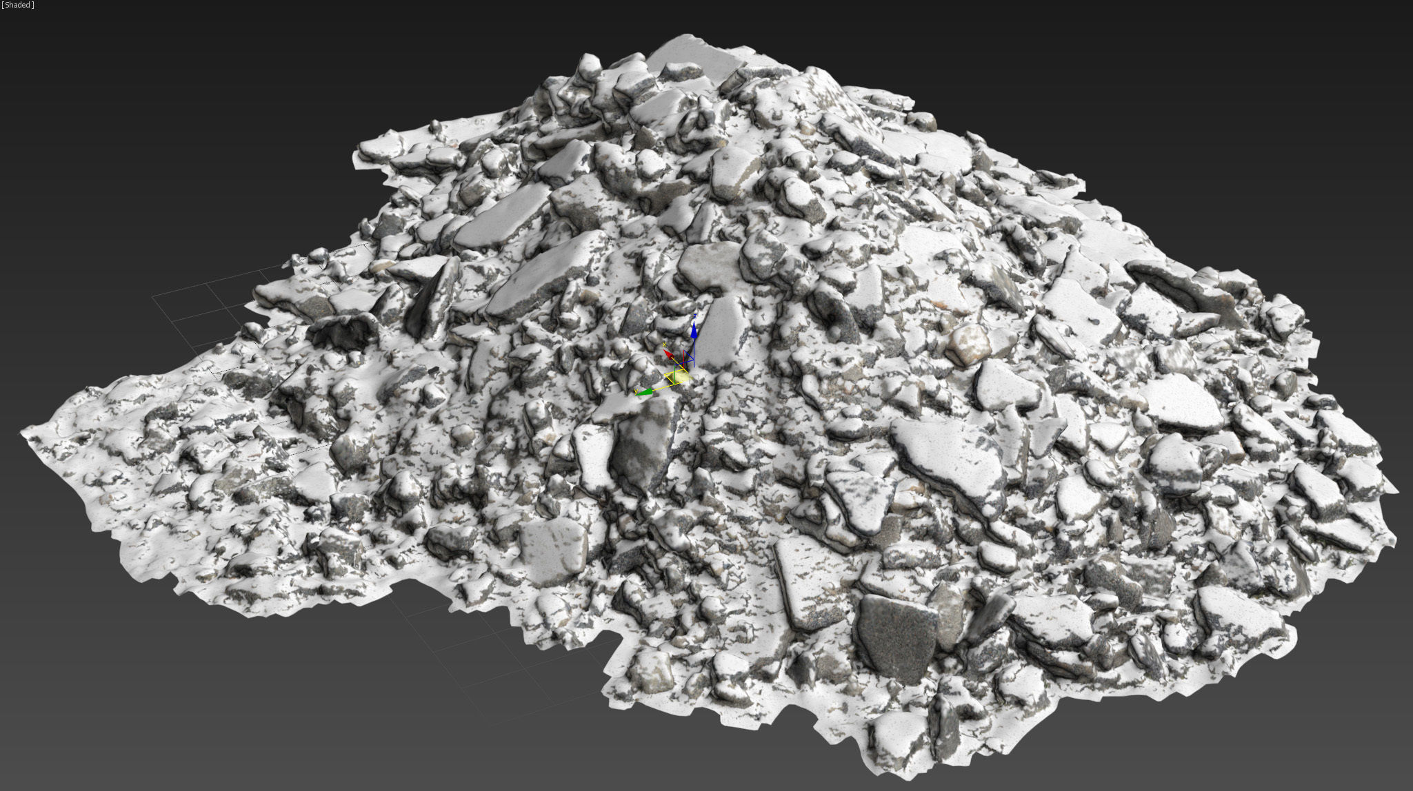 Pile of broken asphalt 3D model | CGTrader