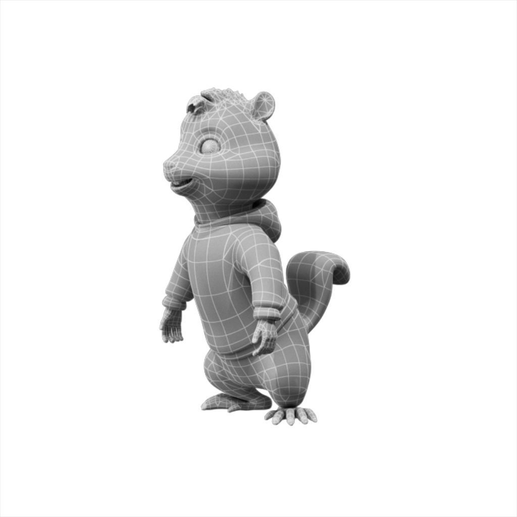 Chipmunk base mesh 3d model 3D model | CGTrader