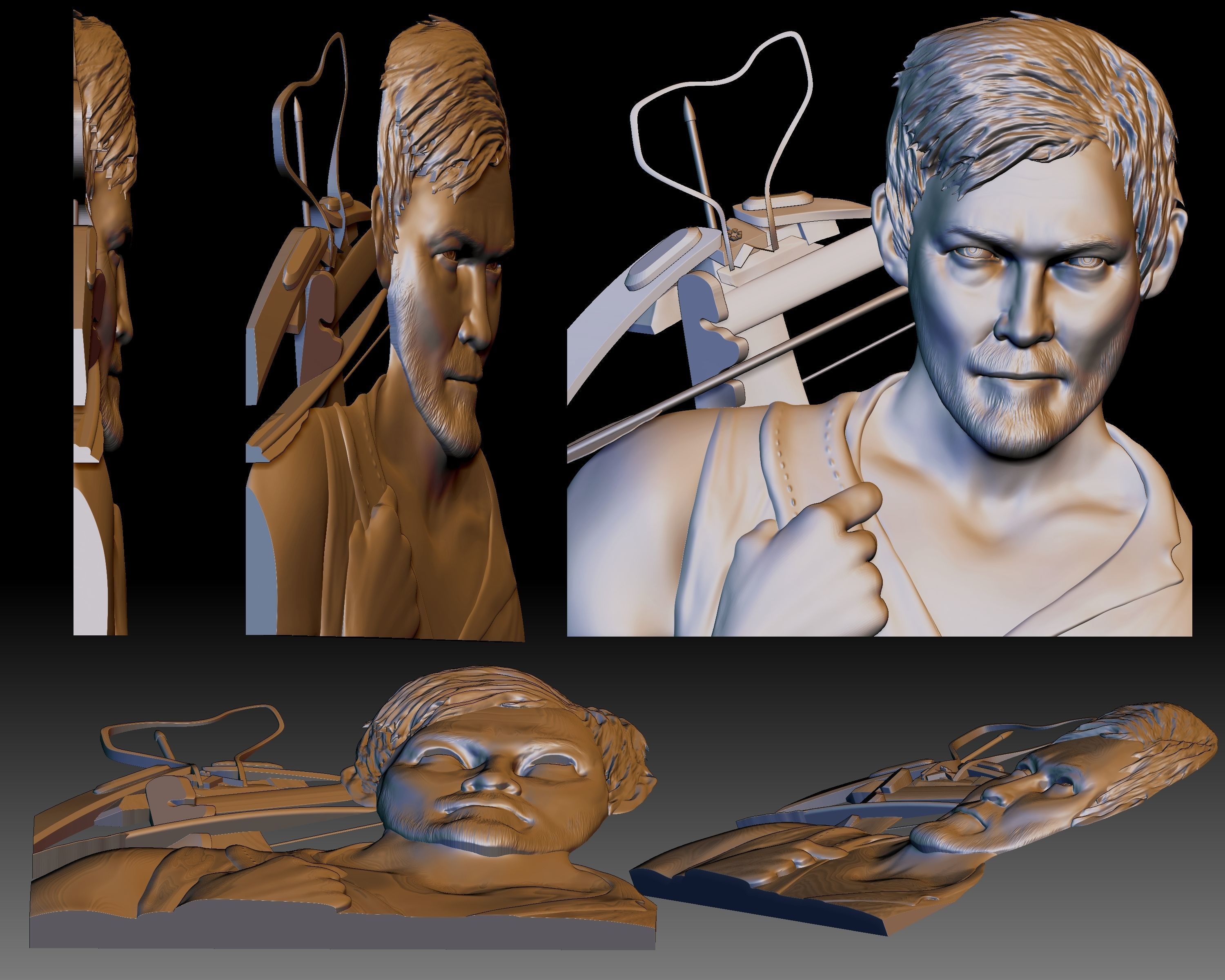 Portrait by photo - Custom relief for CNC router free 3D model 3D ...