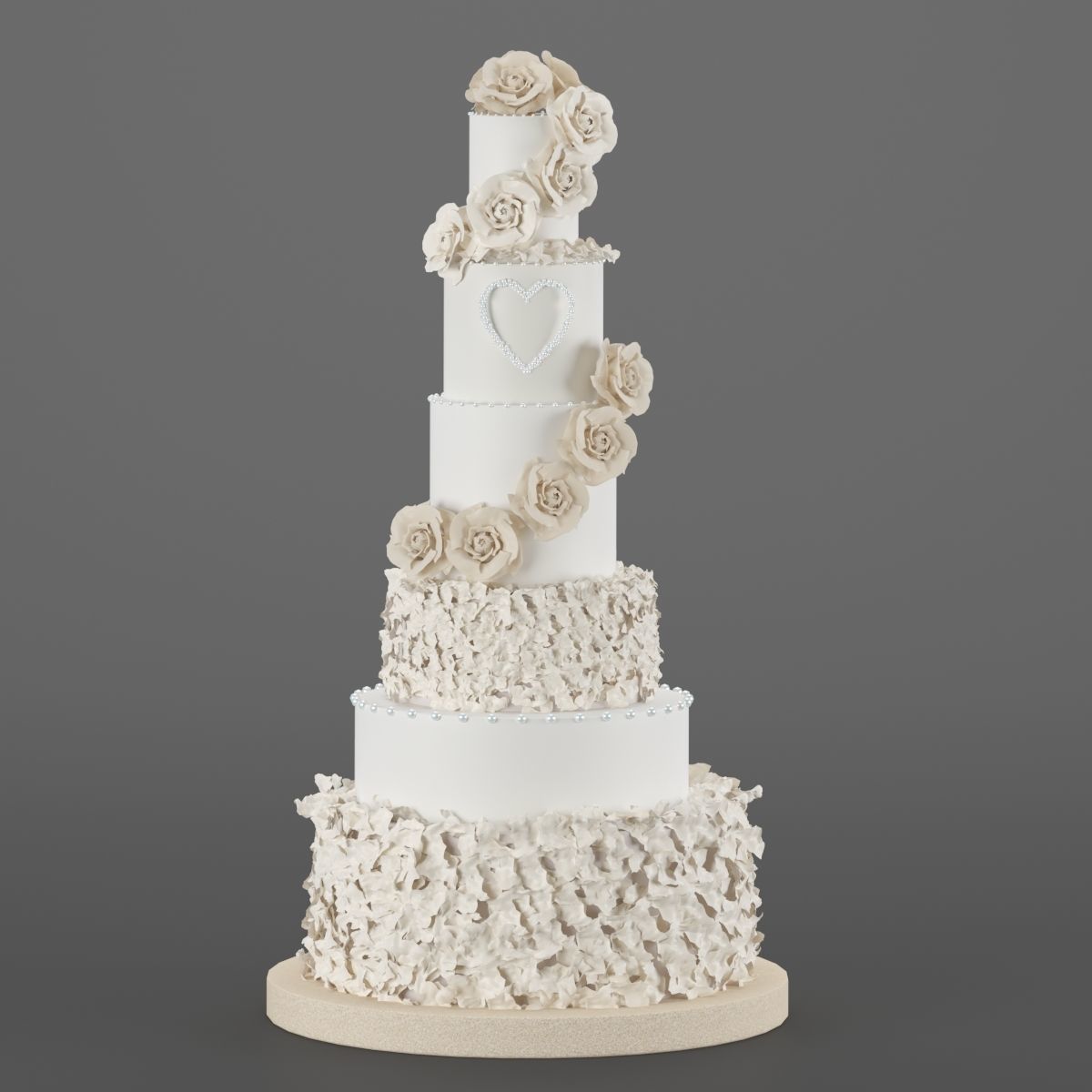 Wedding Cake 3D 3D model | CGTrader