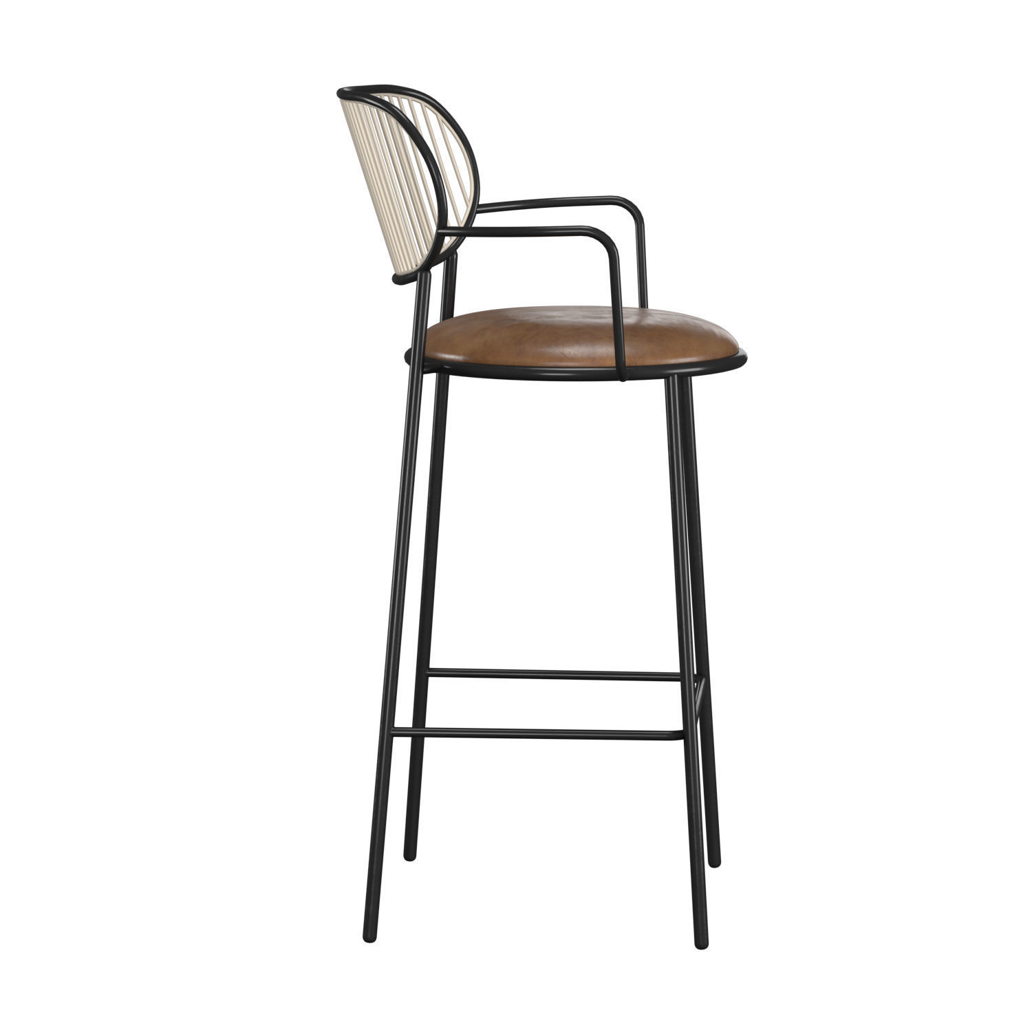Piper Bar Chair with Armrests 3D model | CGTrader