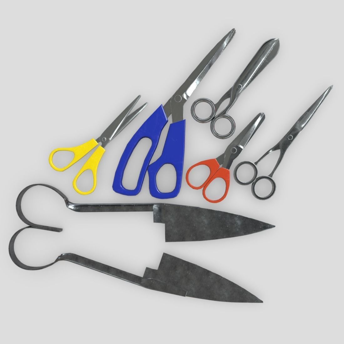 3D model Scissors Pack VR / AR / low-poly | CGTrader
