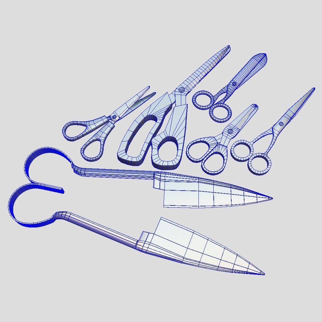 3D model Scissors Pack VR / AR / low-poly | CGTrader