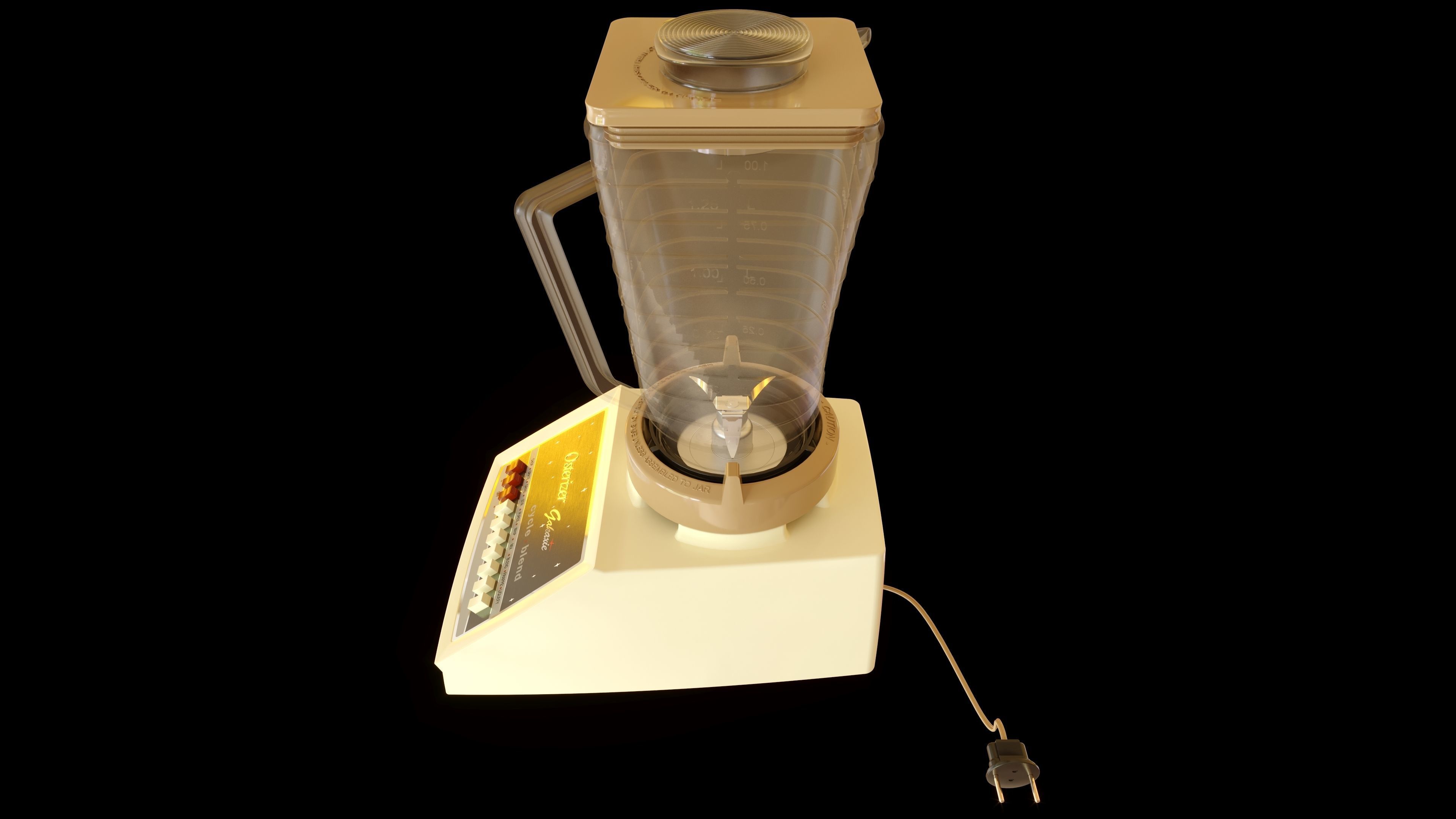 Vintage Osterizer Galaxie Blender Mixer with Cover 3D model | CGTrader