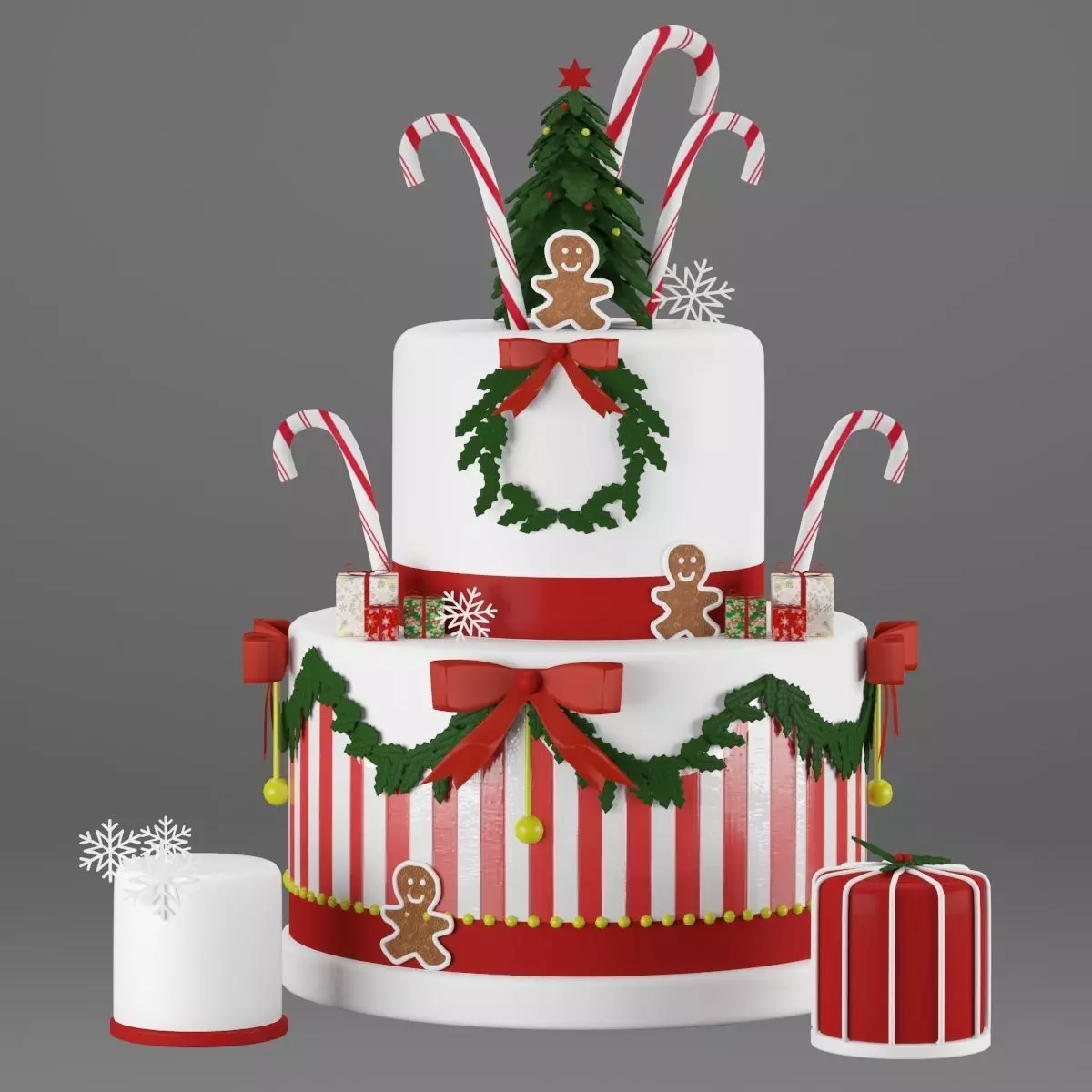 Christmas Cake 3D 3D model | CGTrader