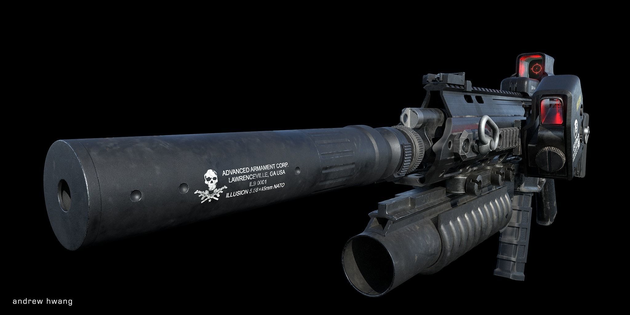 ACR Rifle 2x Color Versions Black and Tan 3D model | CGTrader