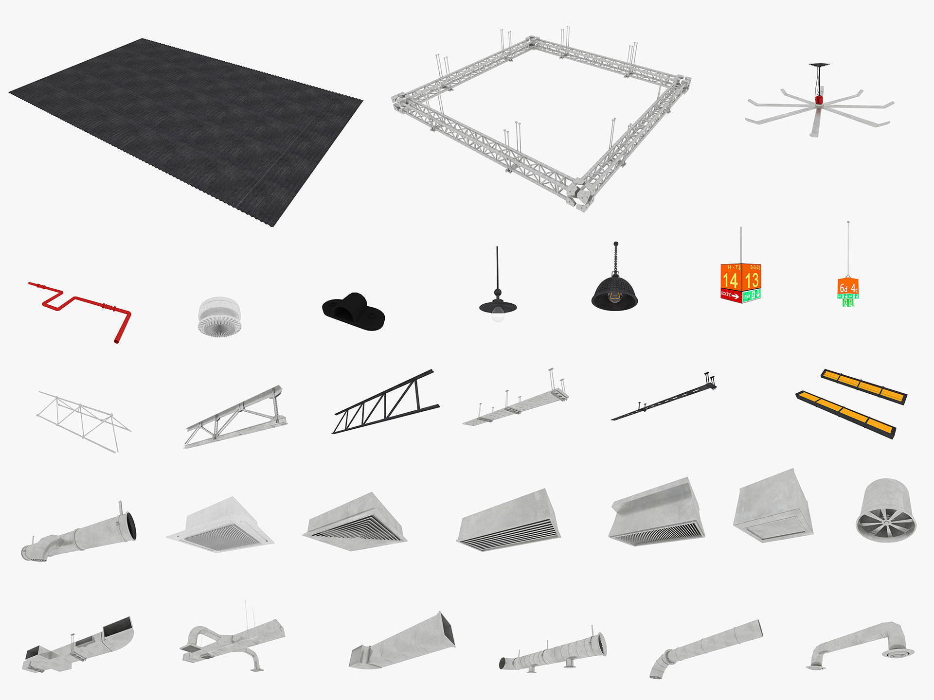 industrial Ceiling Pack 3D model | CGTrader