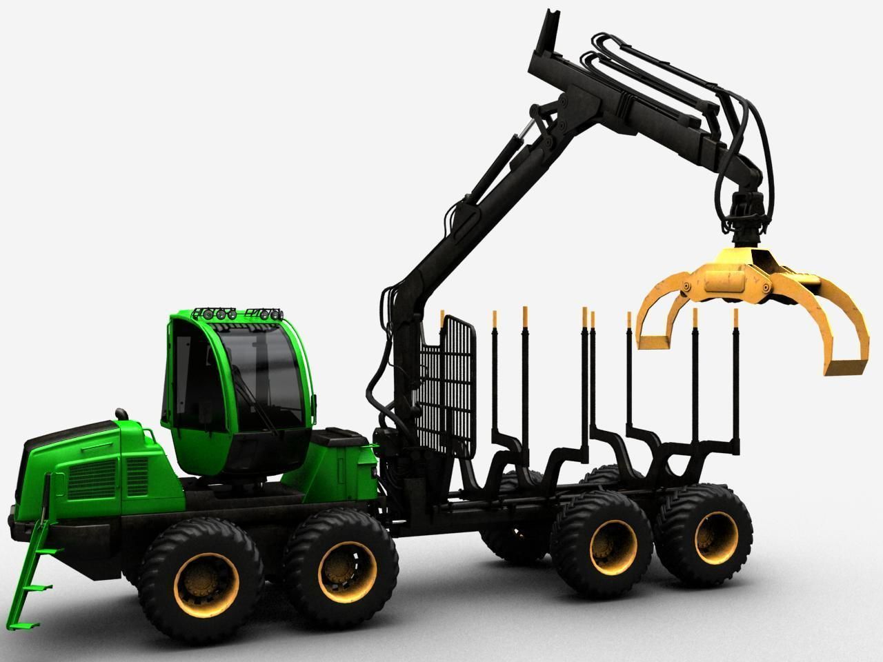 3D model Forwarder John Deere VR / AR / low-poly | CGTrader