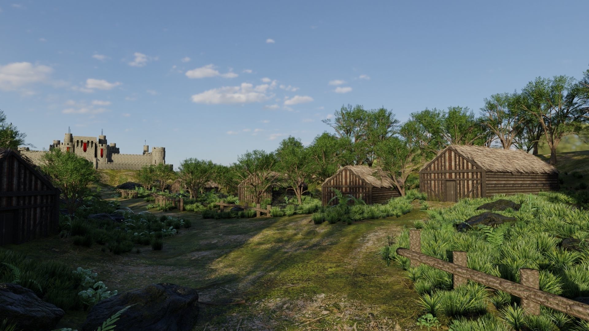 Path to Castle Scene v2 3D model | CGTrader