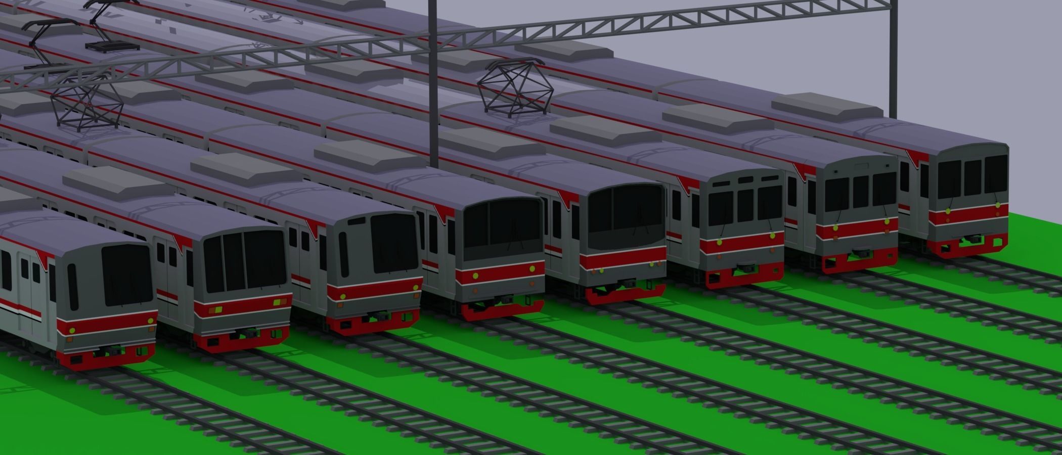 LowPoly Train Pack free VR / AR / low-poly 3D model | CGTrader