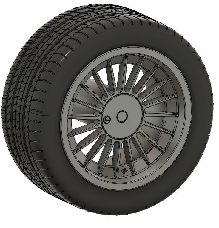 E32 scalable and printable back rim and tire 3D print model 3D model 3D ...